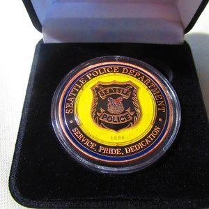 City of SEATTLE, WA. Police Dept. Challenge Coin (COPPER) - Etsy