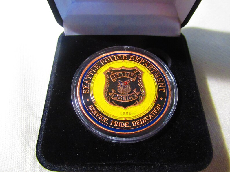 City of SEATTLE WA. Police Dept. Challenge Coin COPPER | Etsy