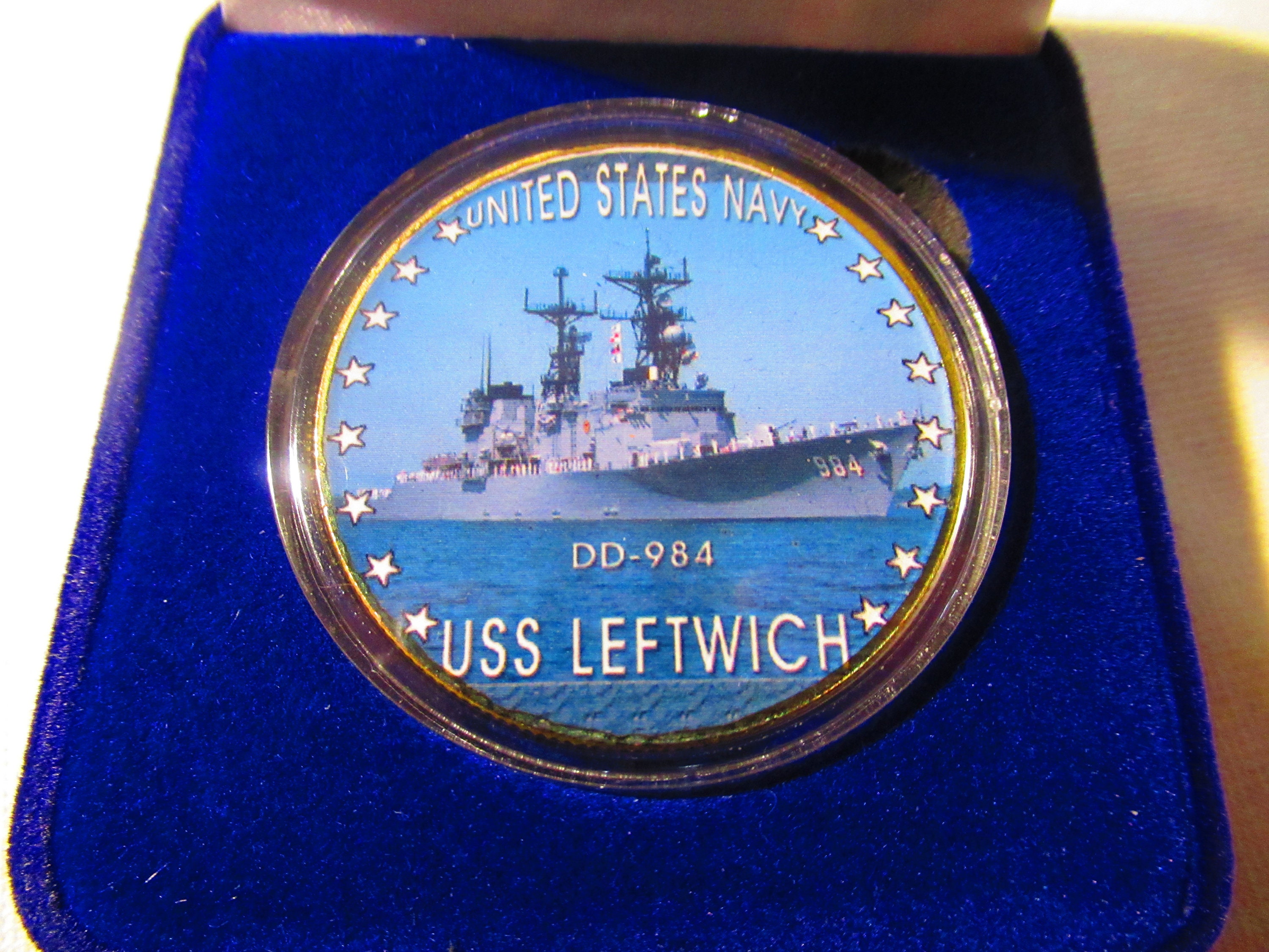 U S Navy USS LEFTWICH DD-984 Challenge Coin | Etsy