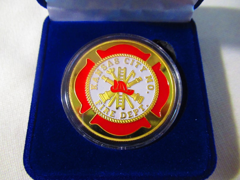 KANSAS CITY FIRE Dept. Challenge Coin | Etsy