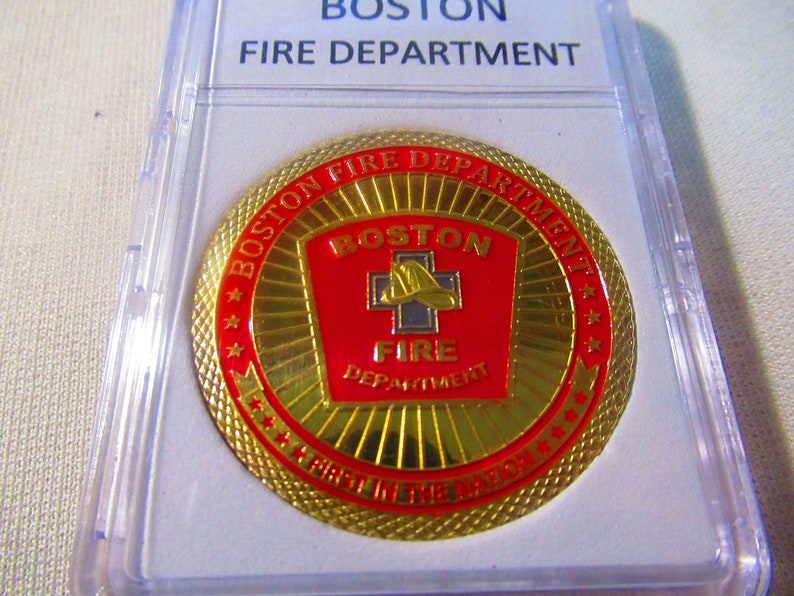 BOSTON Fire Dept. Challenge Coin - Etsy