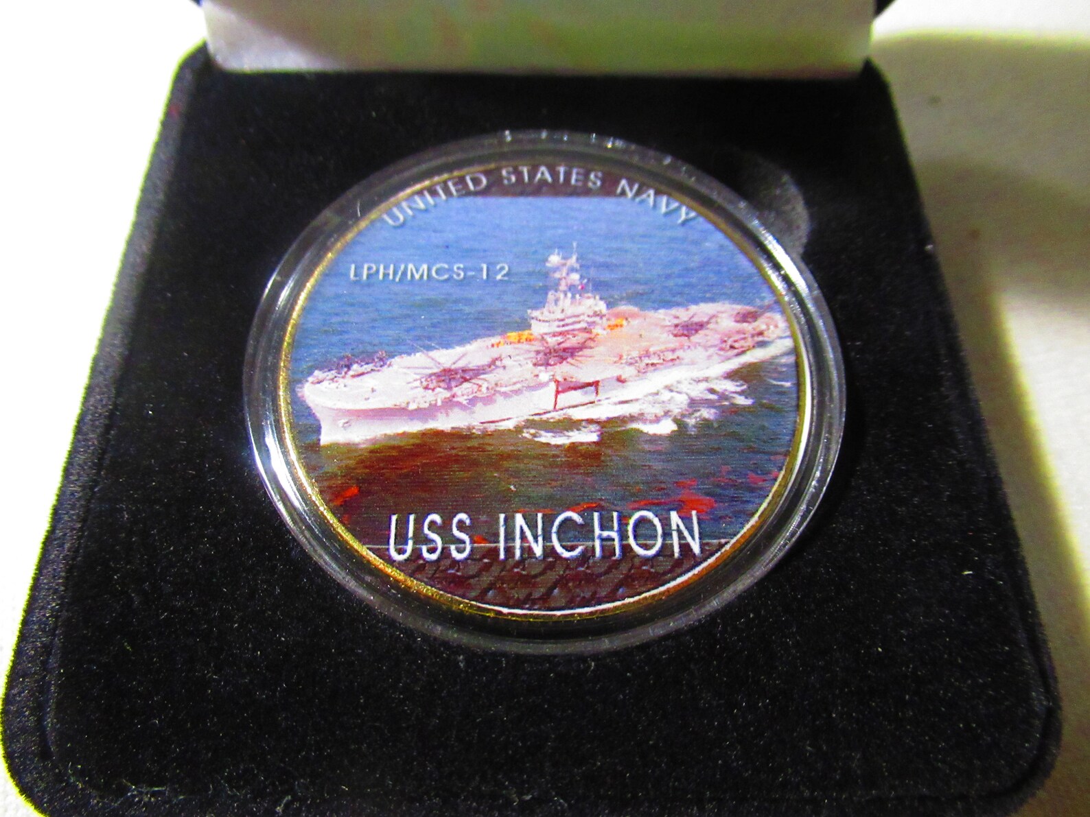 U S Navy USS Inchon LPH/MCS-12 Challenge Coin | Etsy