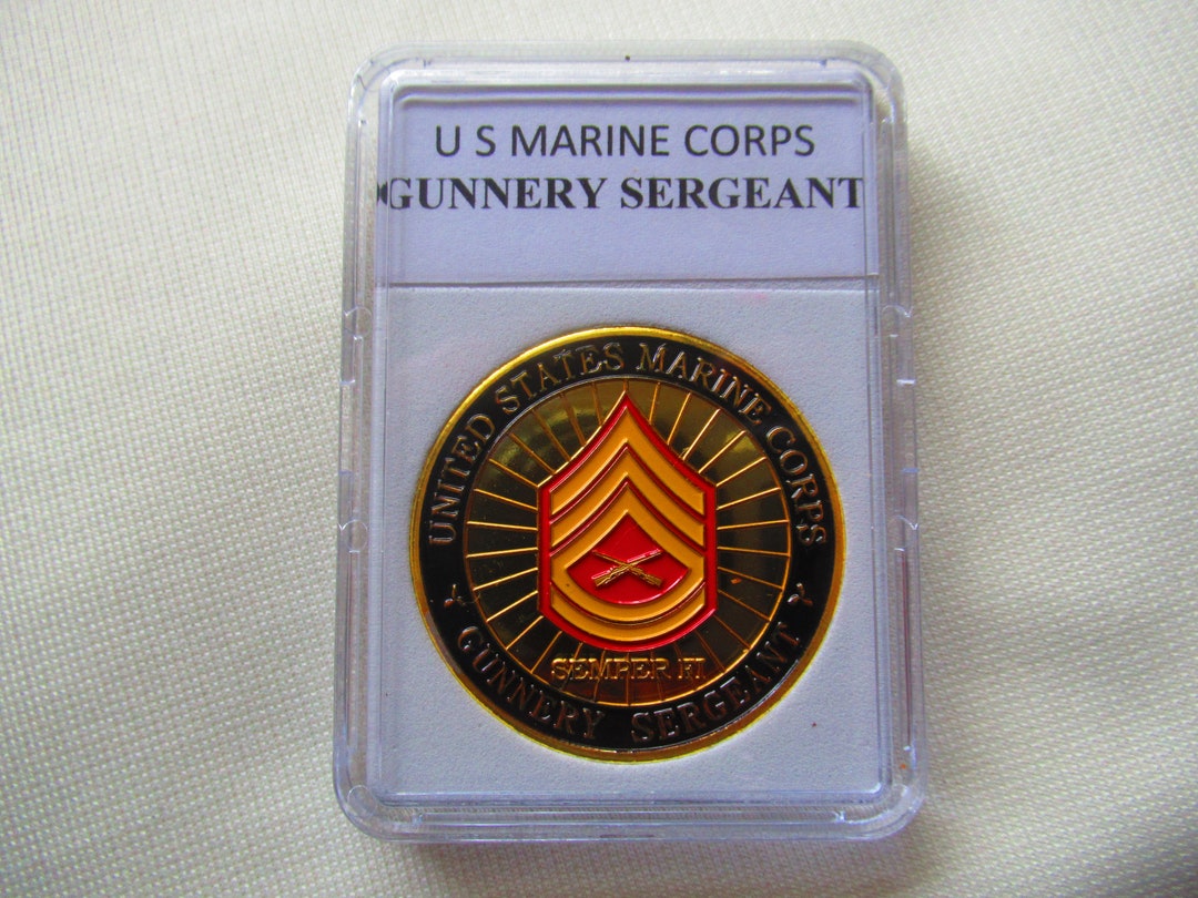 U S Marine Corps " GUNNERY SERGEANT " Challenge Coin - Etsy