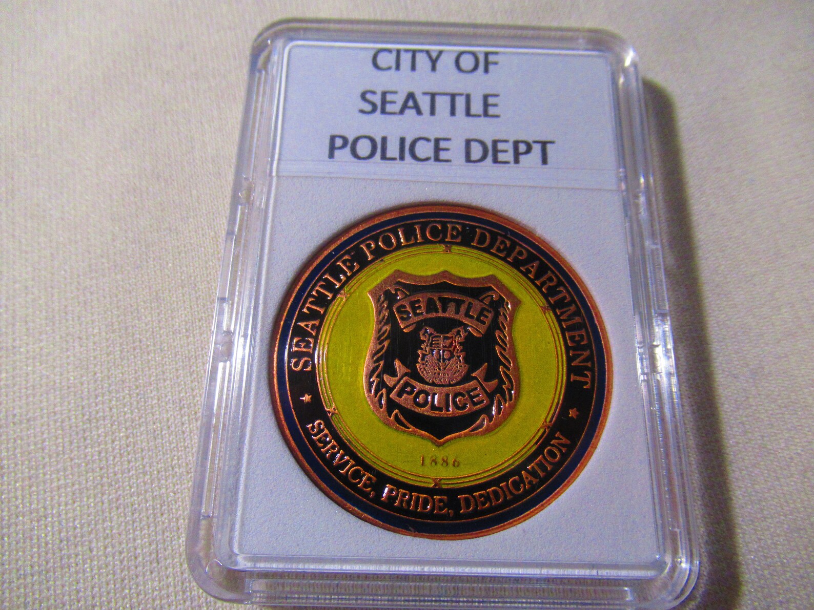 City of SEATTLE WA. Police Dept. Challenge Coin COPPER | Etsy