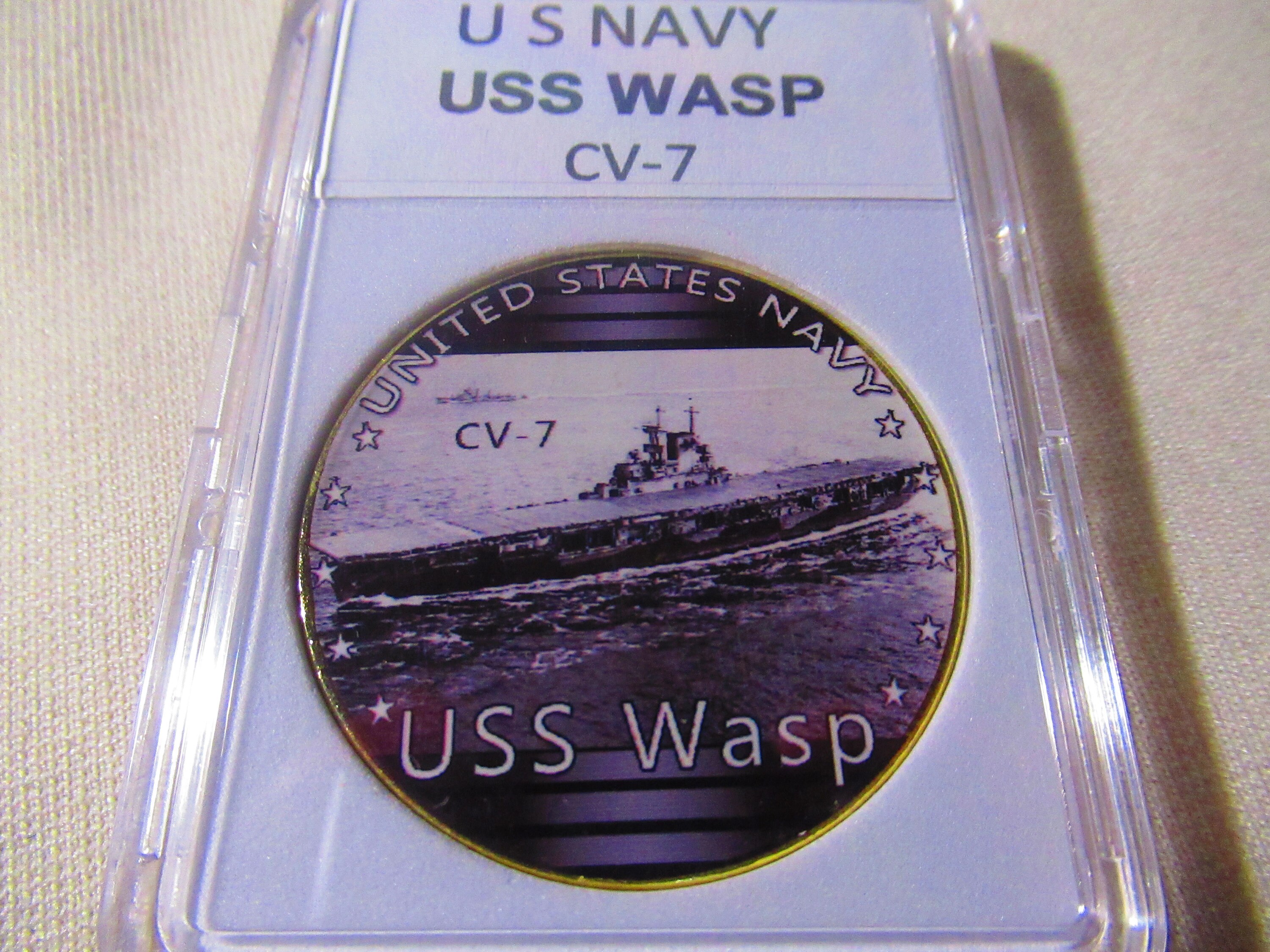 Memorabilia Collectibles U S Navy USS WASP Challenge Coin CV-18 etna.com.pe