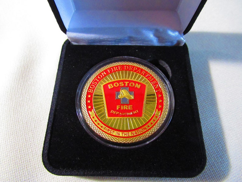 BOSTON Fire Dept. Challenge Coin - Etsy