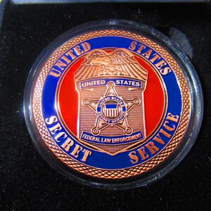 U.S. SECRET SERVICE Shield Challenge Coin (COPPER) - Etsy