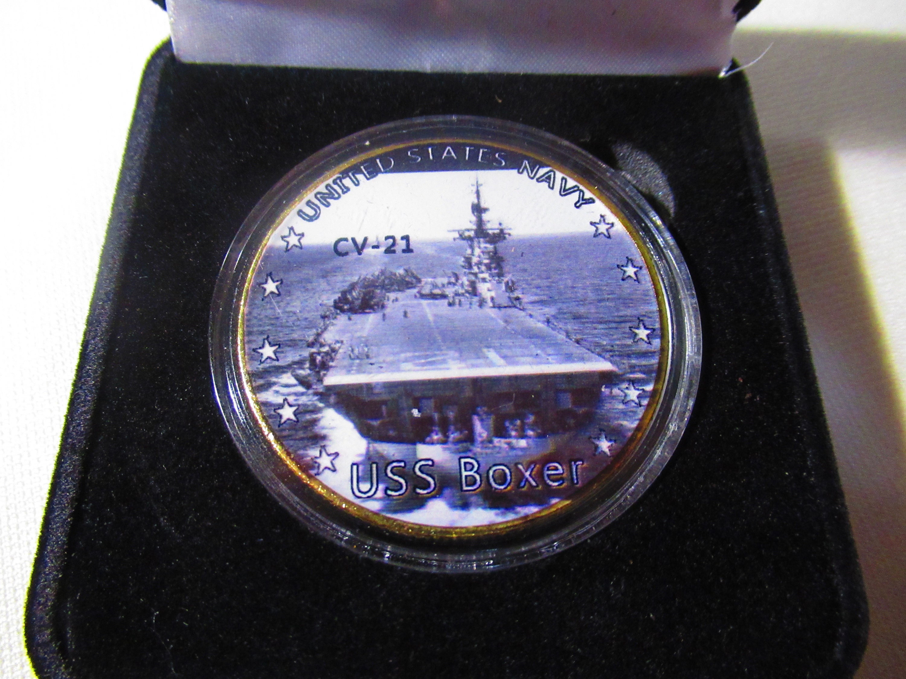 U S Navy USS BOXER CV-21 Challenge Coin - Etsy UK