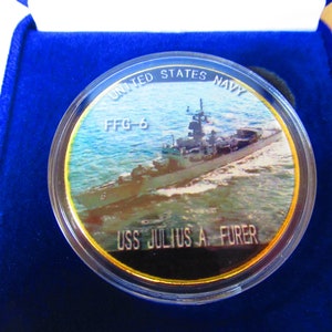 U S Navy USS Julius A. Furer FFG-6 Challenge Coin - Etsy