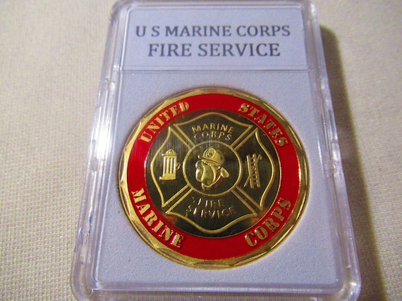 U S Marine Corps FIRE SERVICE Challenge Coin - Etsy