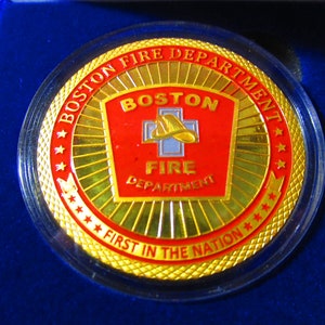 BOSTON Fire Dept. Challenge Coin - Etsy