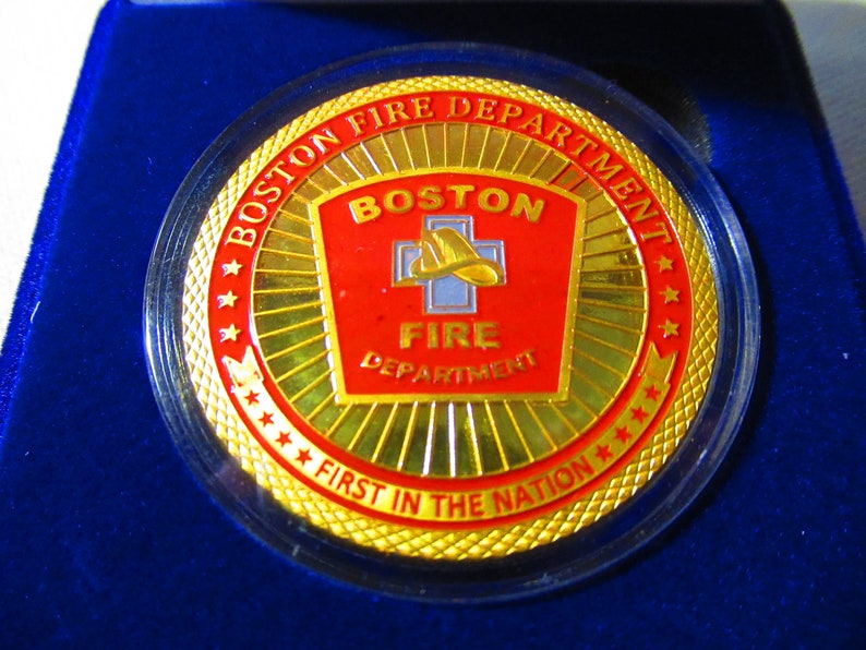 BOSTON Fire Dept. Challenge Coin - Etsy