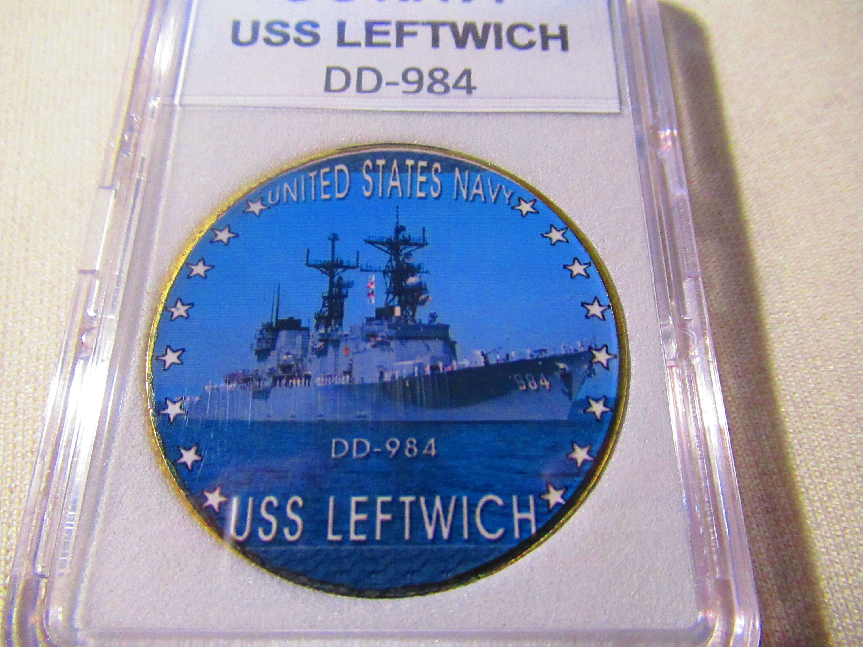 U S Navy USS LEFTWICH DD-984 Challenge Coin | Etsy