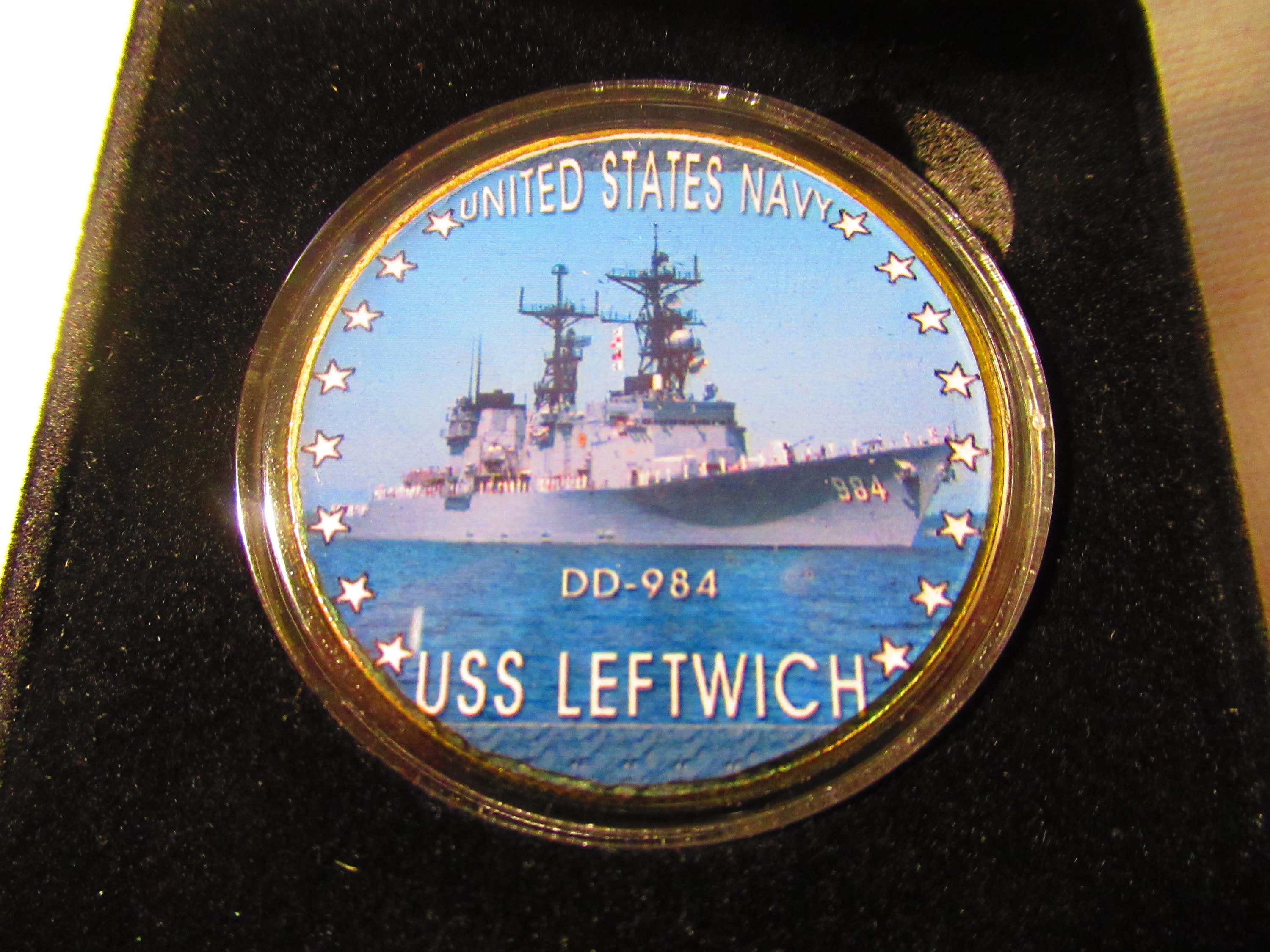 U S Navy USS LEFTWICH DD-984 Challenge Coin | Etsy