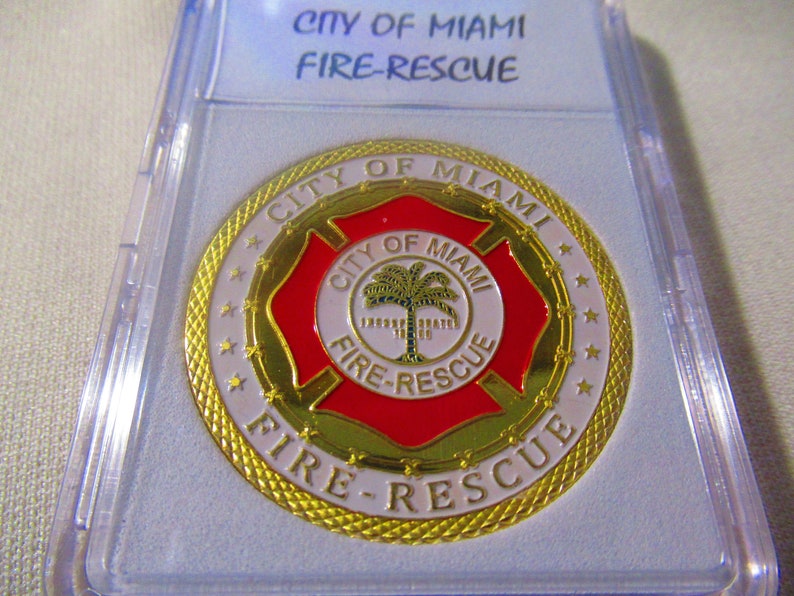 MIAMI FIRE RESCUE Challenge Coin - Etsy