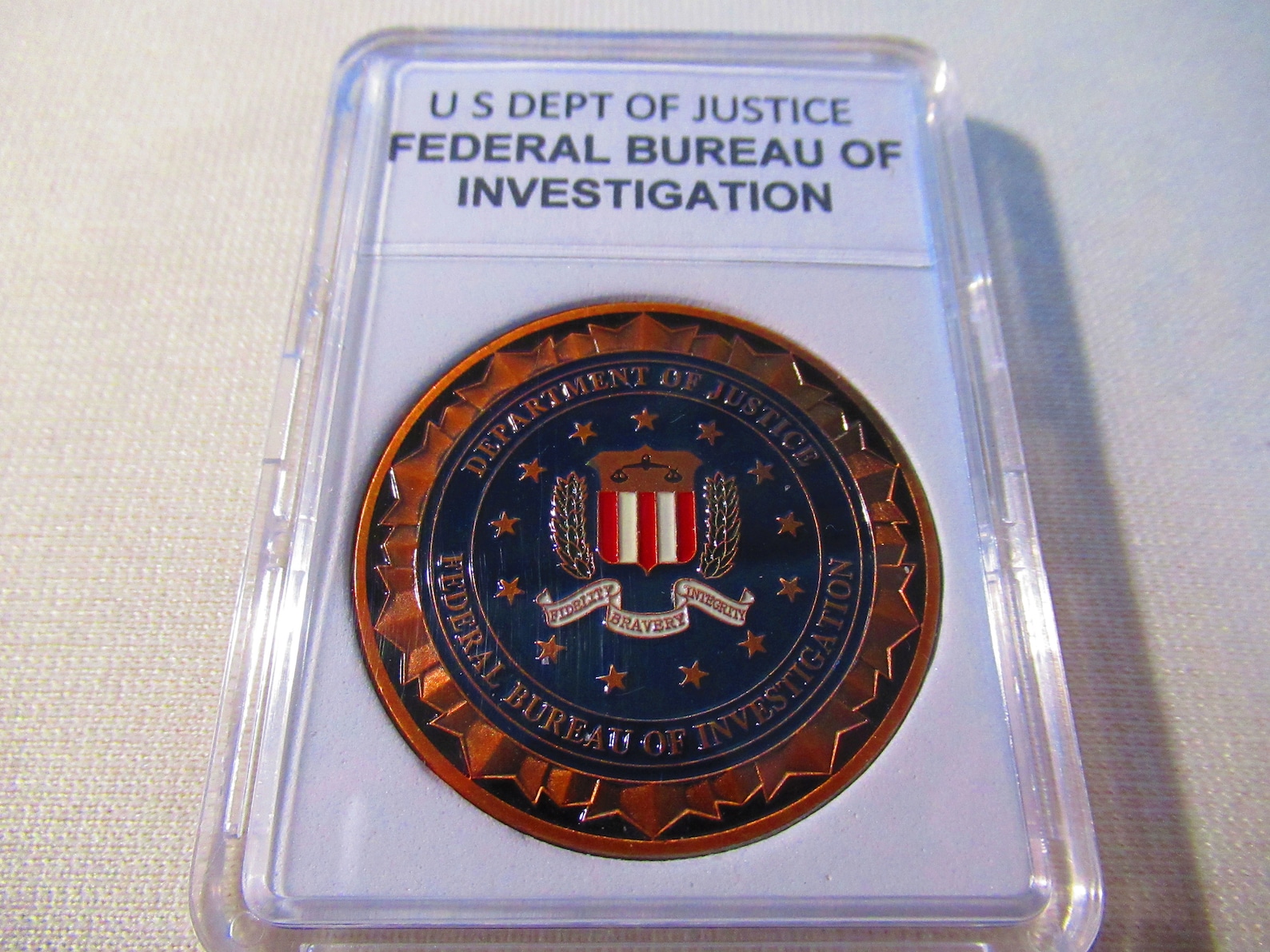 Federal Bureau Investigation Collectible - 1.75 Inch Antique Silver ...