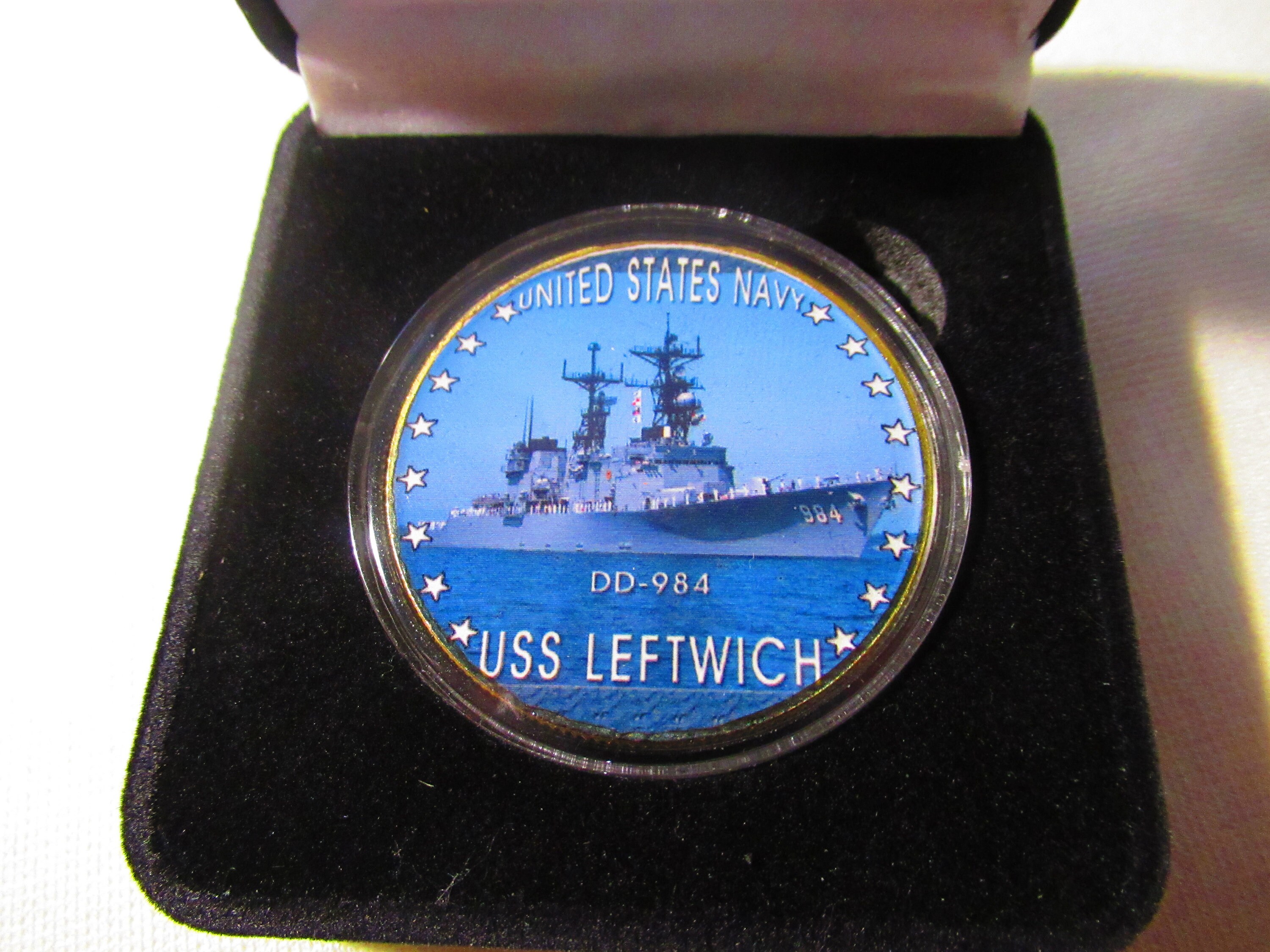 U S Navy USS LEFTWICH DD-984 Challenge Coin | Etsy