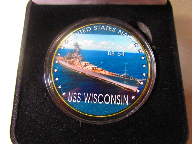 U S NAVY - USS Wisconsin (BB-64) Challenge Coin - Etsy