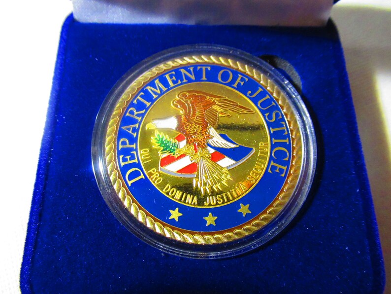 United States Department of Justice Challenge Coin | Etsy