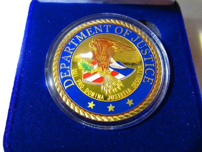 United States Department of Justice Challenge Coin - Etsy