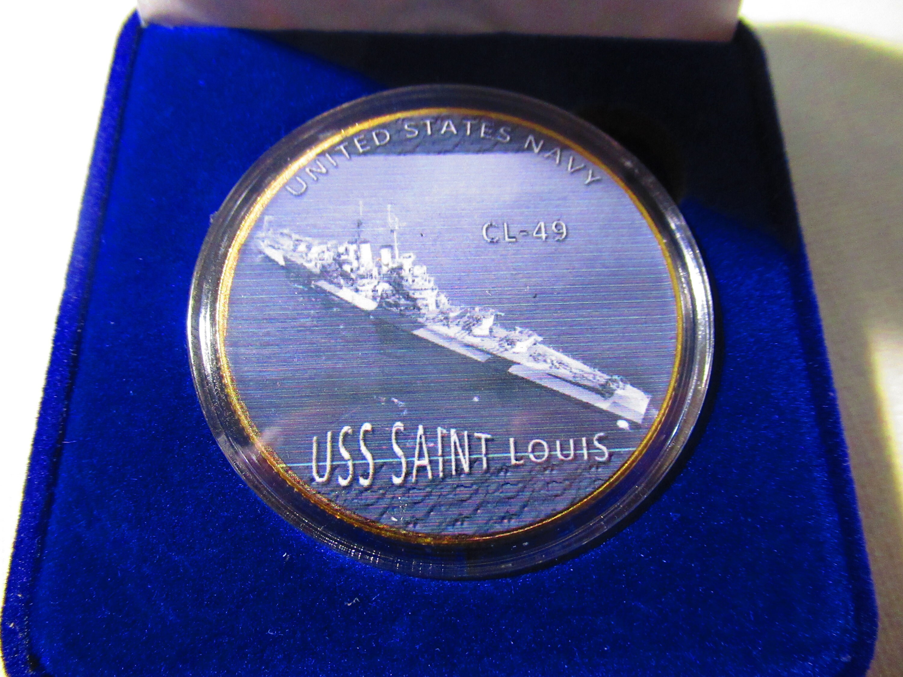 U S NAVY USS Saint Louis CL-49 Challenge Coin | Etsy