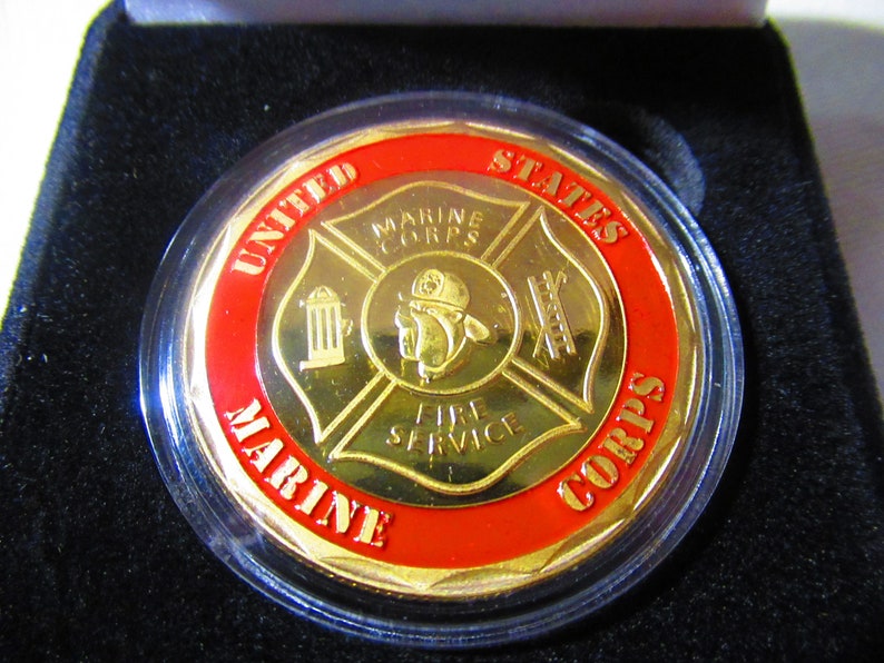 U S Marine Corps FIRE SERVICE Challenge Coin - Etsy