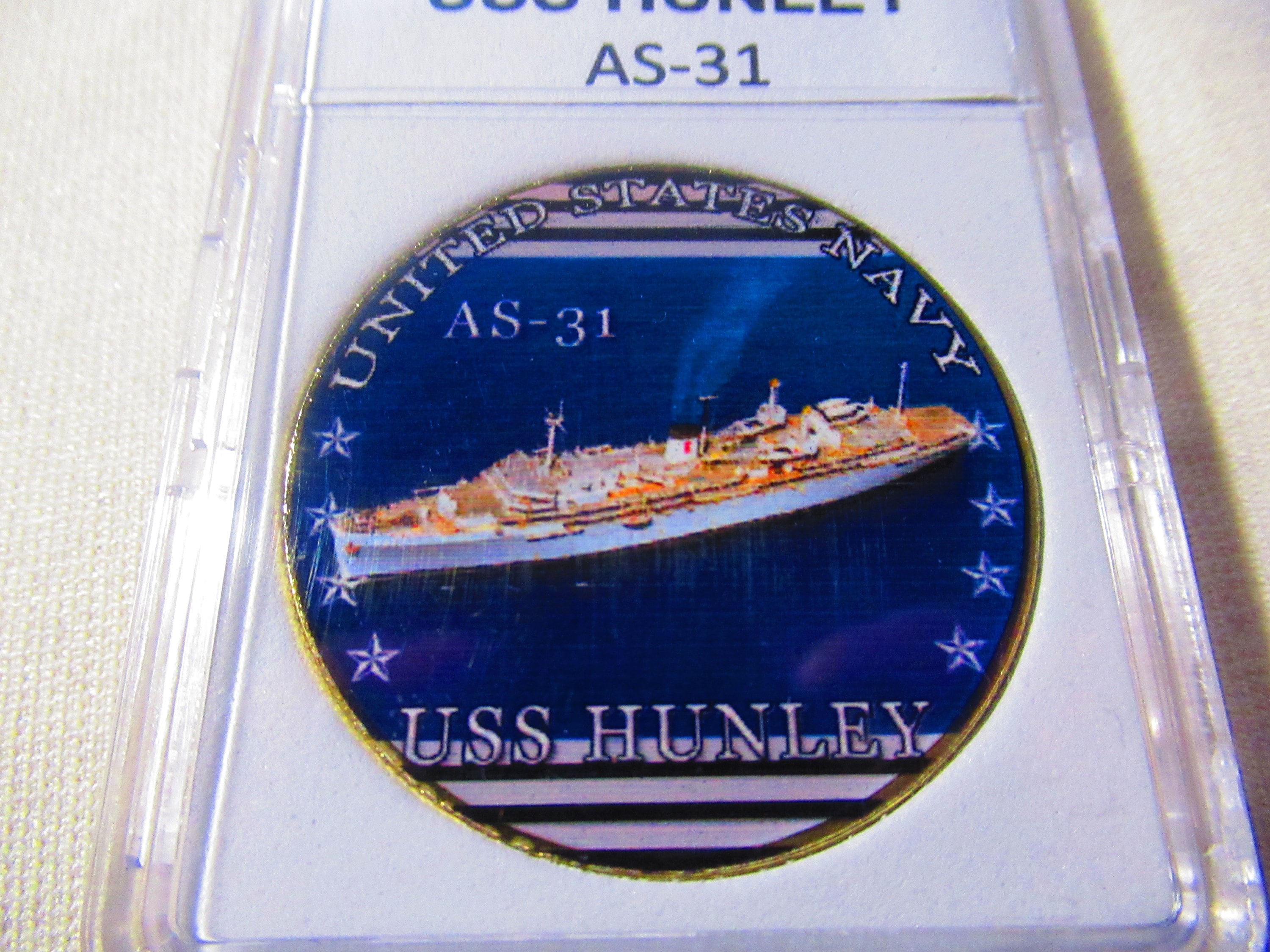 U S Navy USS HUNLEY AS-31 Challenge Coin | Etsy