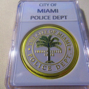 CITY OF MIAMI Police Dept. Challenge Coin - Etsy