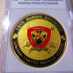 U S Marine Corps - 12th MARINE REGIMENT Challenge Coin - Etsy