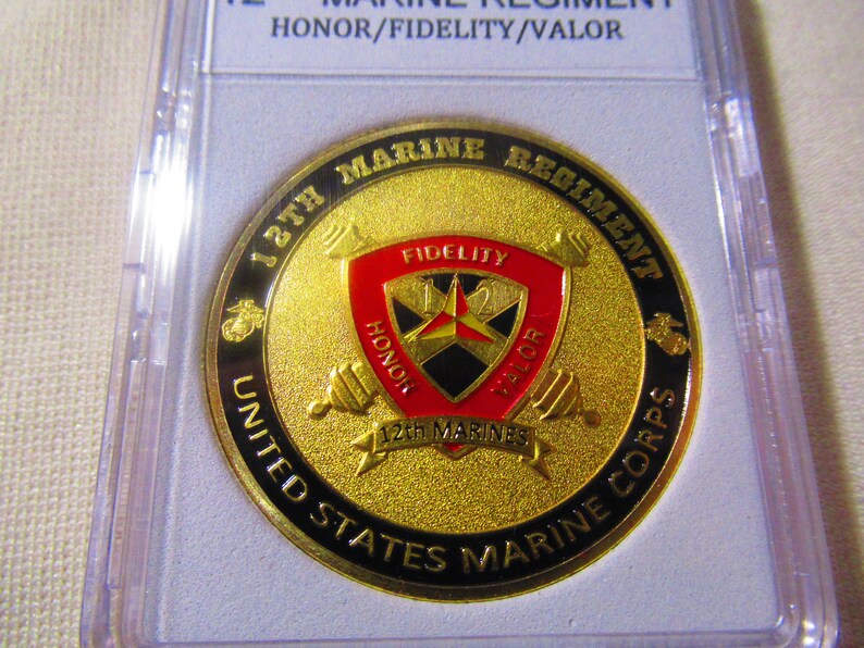 U S Marine Corps 12th MARINE REGIMENT Challenge Coin - Etsy