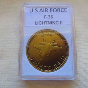 U S AIR FORCE F-35 Lightning II Challenge Coin (bronze) - Etsy