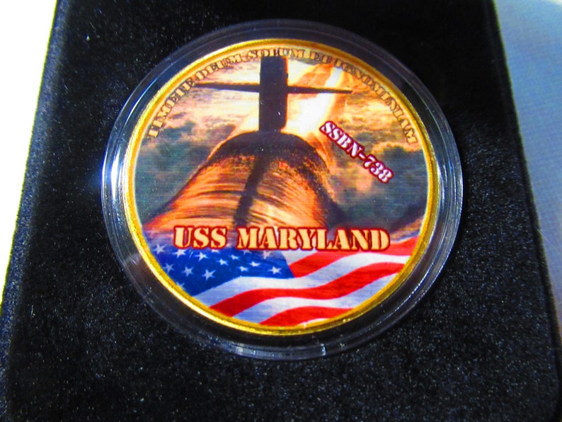 U S Navy Submarine USS MARYLAND / SSBN-738 Challenge Coin | Etsy