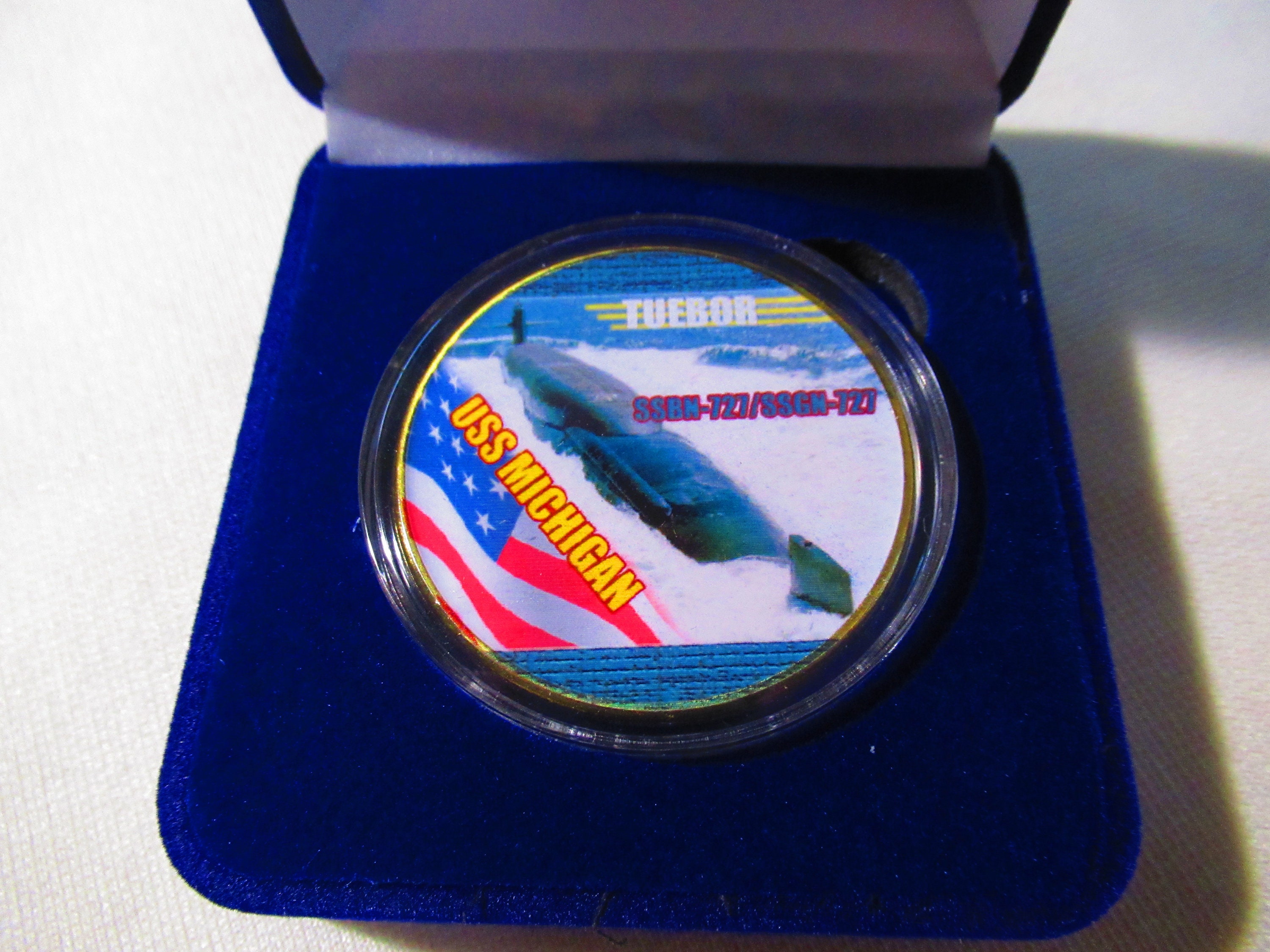 U S Navy Submarine USS MICHIGAN / SSBN-727 Challenge Coin | Etsy