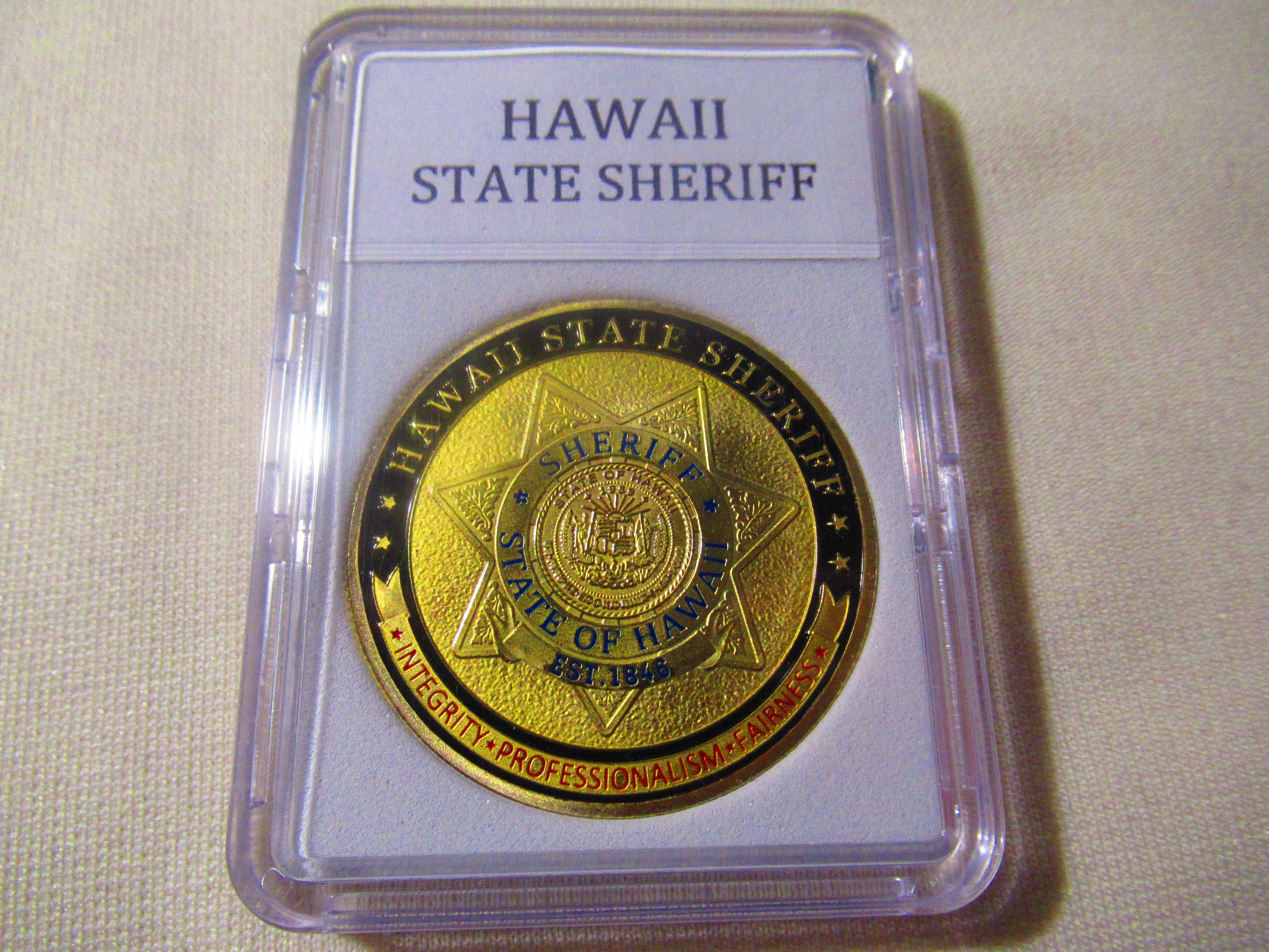 HAWAII STATE SHERIFF Challenge Coin | Etsy
