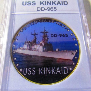 U S NAVY - USS Kinkaid (DD-965) Challenge Coin - Etsy