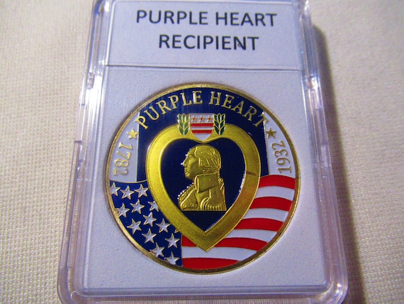 PURPLE HEART RECIPIENT Challenge Coin - Etsy