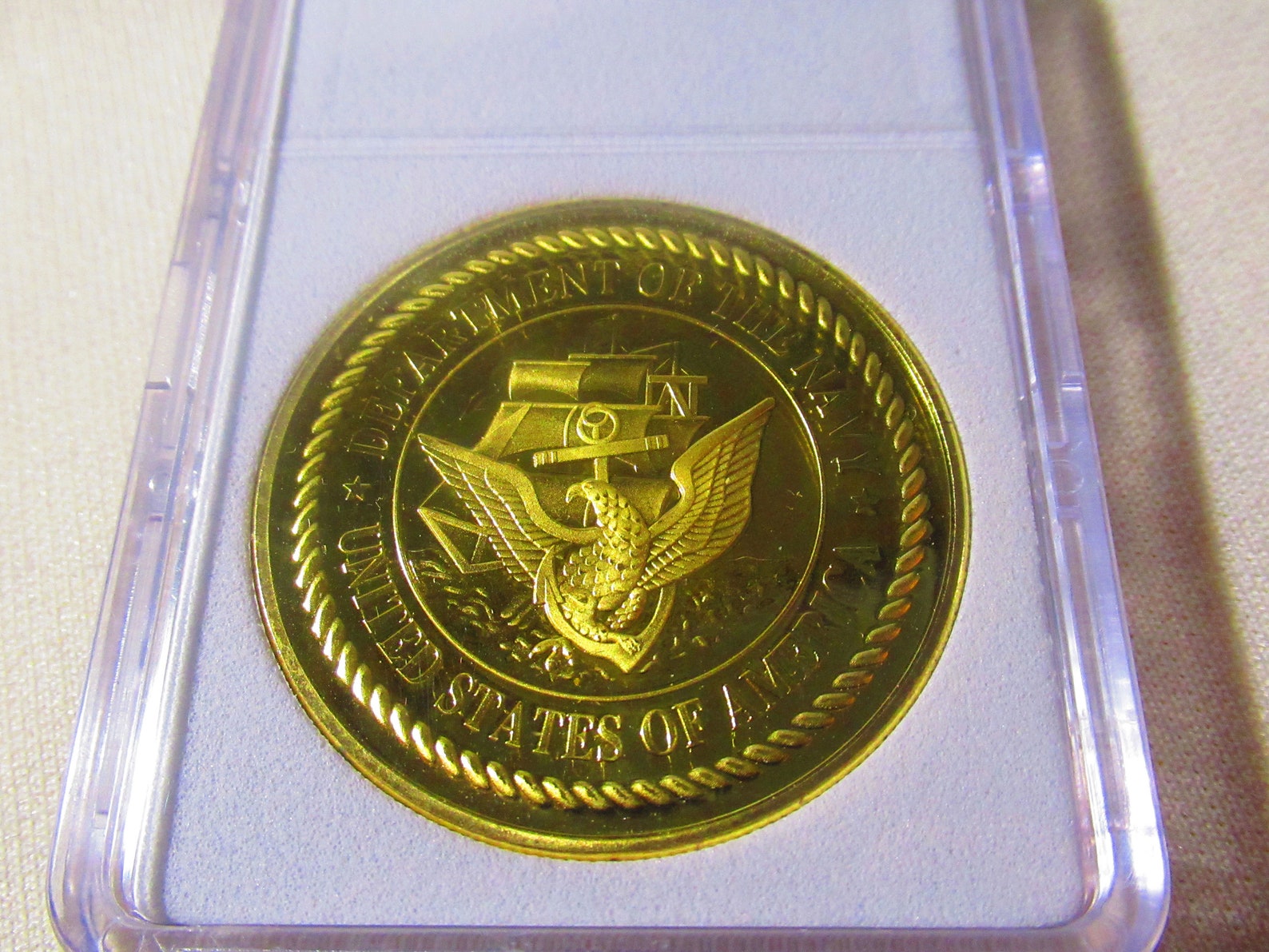 U S NAVY USS Wisconsin BB-64 Challenge Coin | Etsy