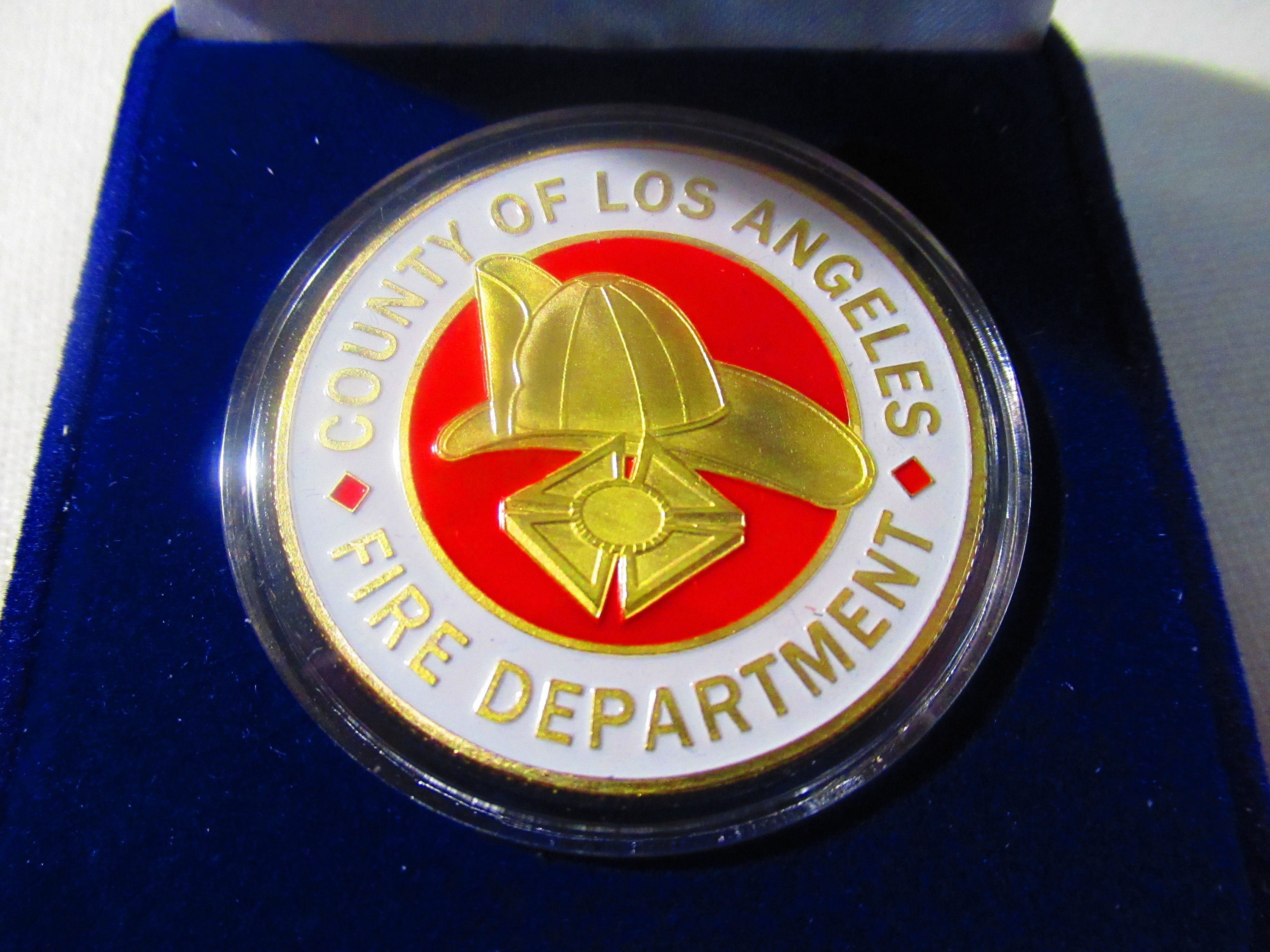 LOS ANGELES COUNTY Fire Dept Challenge Coin | Etsy