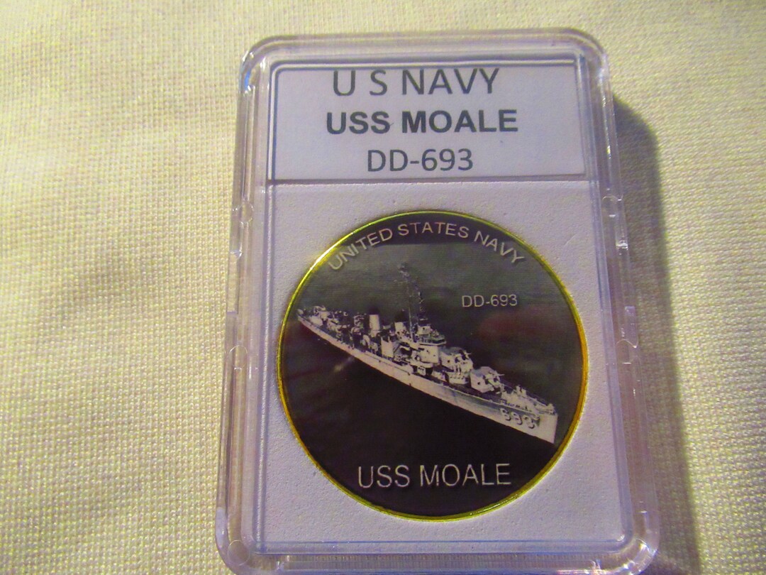 U S Navy USS MOALE / DD-693 Challenge Coin - Etsy