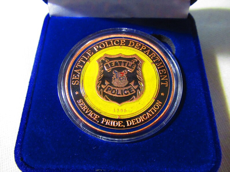 City of SEATTLE WA. Police Dept. Challenge Coin COPPER | Etsy