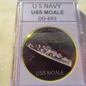 U S Navy - USS MOALE / DD-693 Challenge Coin - Etsy