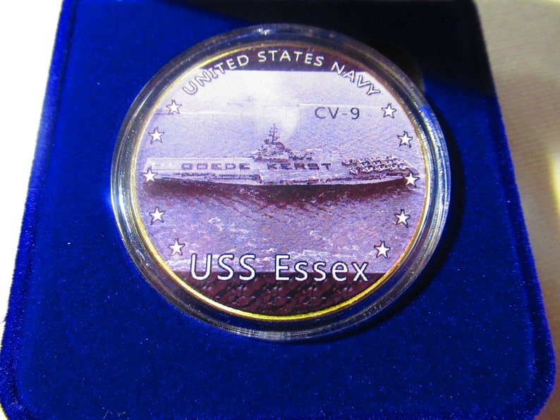 U S Navy USS ESSEX CV-9 Challenge Coin - Etsy