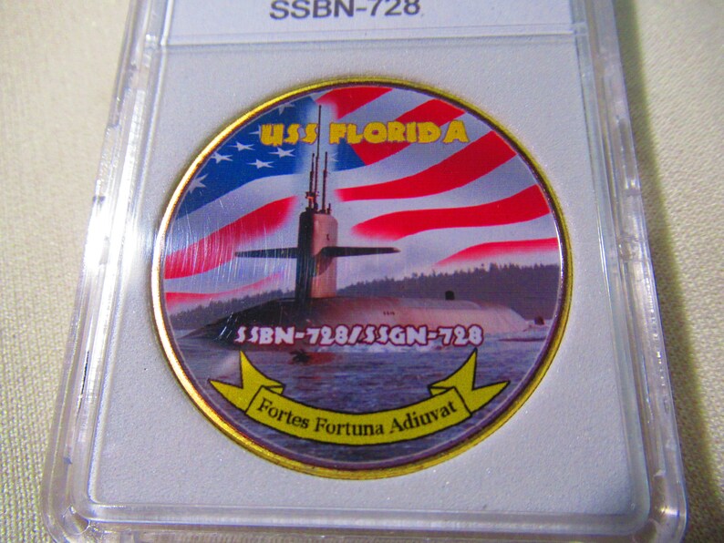U S Navy Submarine USS FLORIDA / SSBN-728 Challenge Coin | Etsy