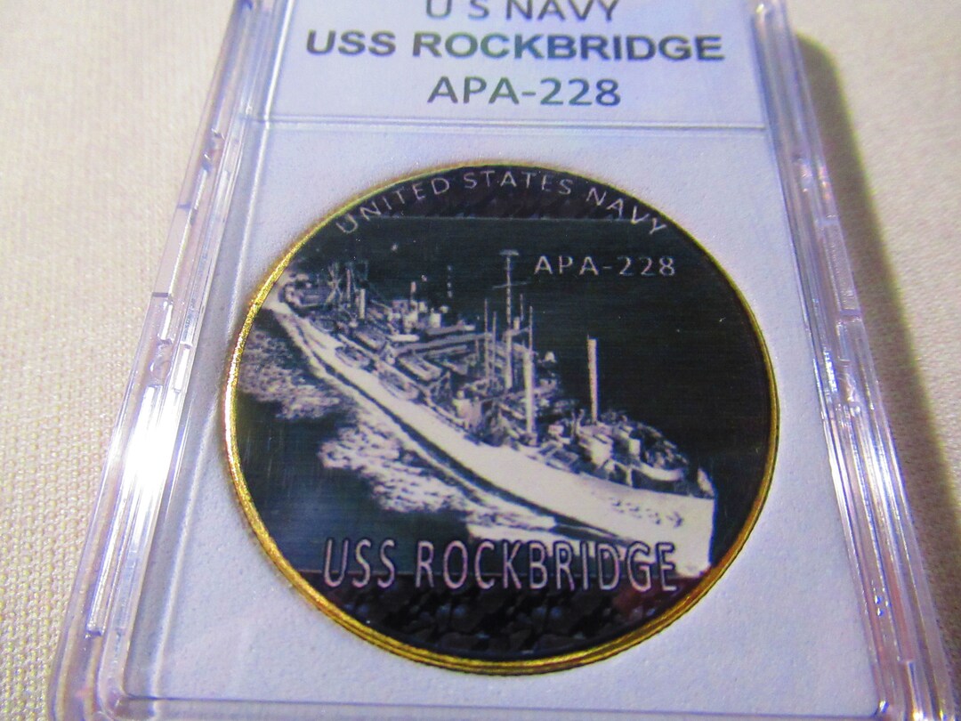 U S Navy - USS ROCKBRIDGE (APA-228) Challenge Coin - Etsy