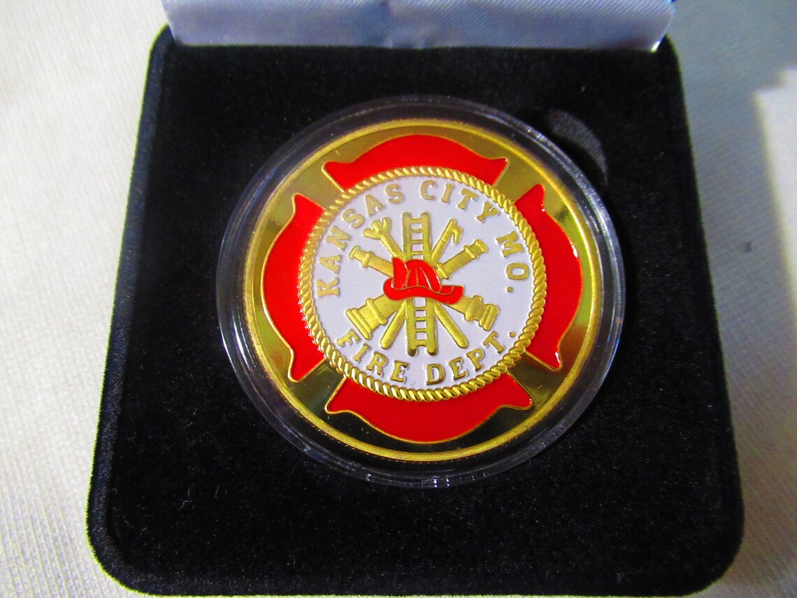 KANSAS CITY FIRE Dept. Challenge Coin | Etsy