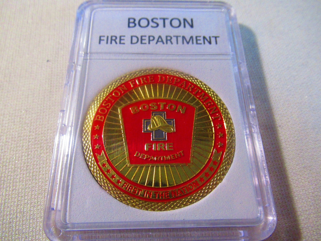BOSTON Fire Dept. Challenge Coin - Etsy