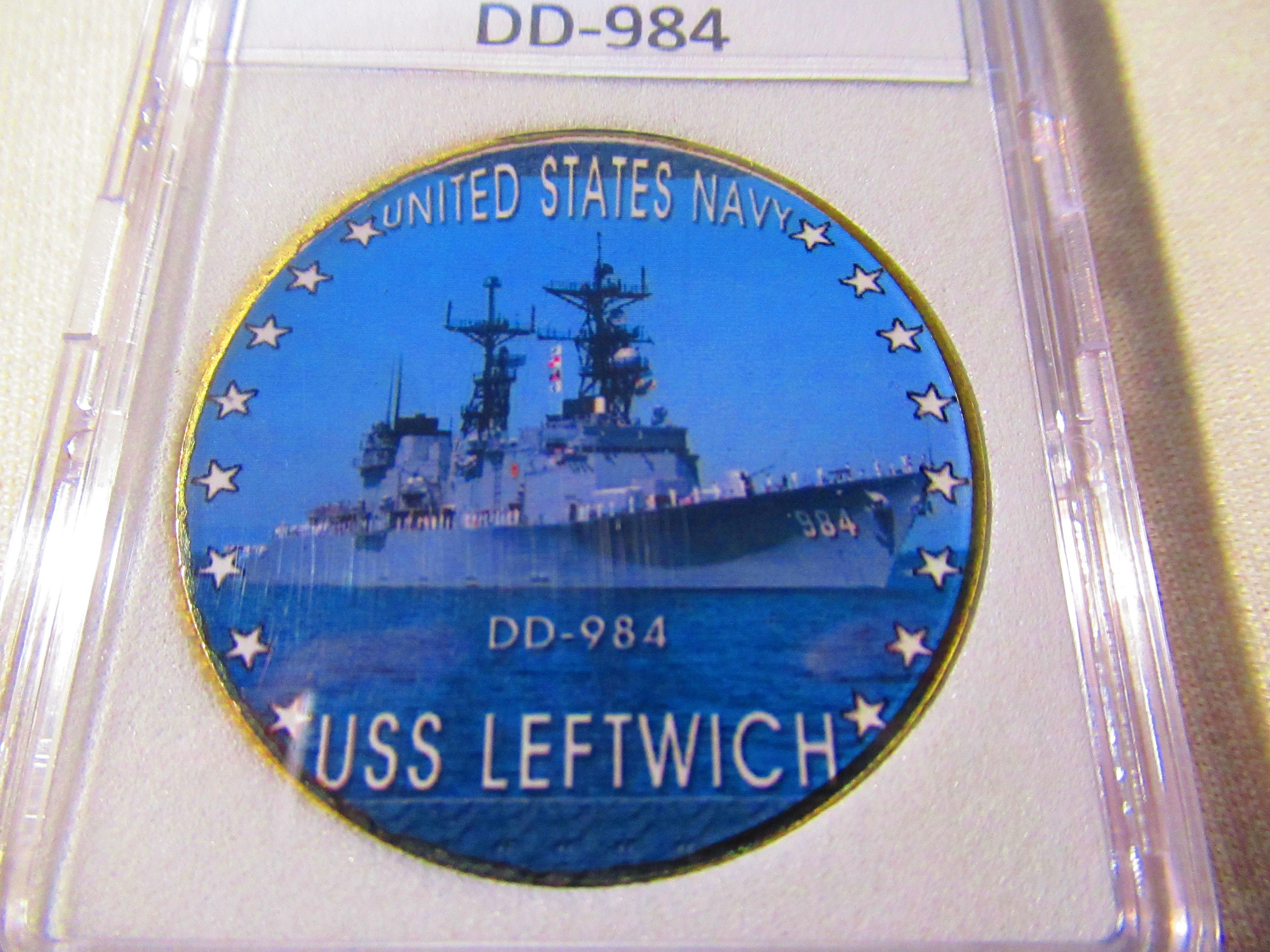 U S Navy USS LEFTWICH DD-984 Challenge Coin | Etsy