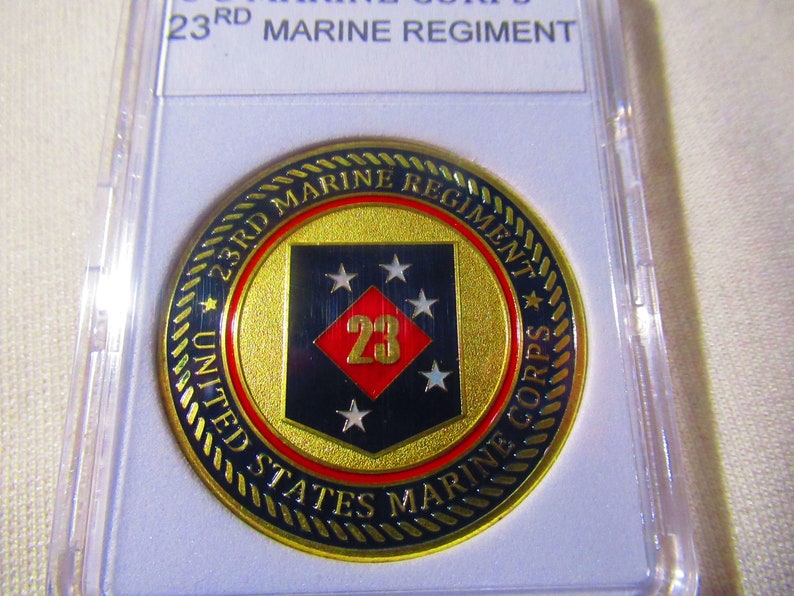 U S Marine Corps - 23rd MARINE REGIMENT Challenge Coin - Etsy