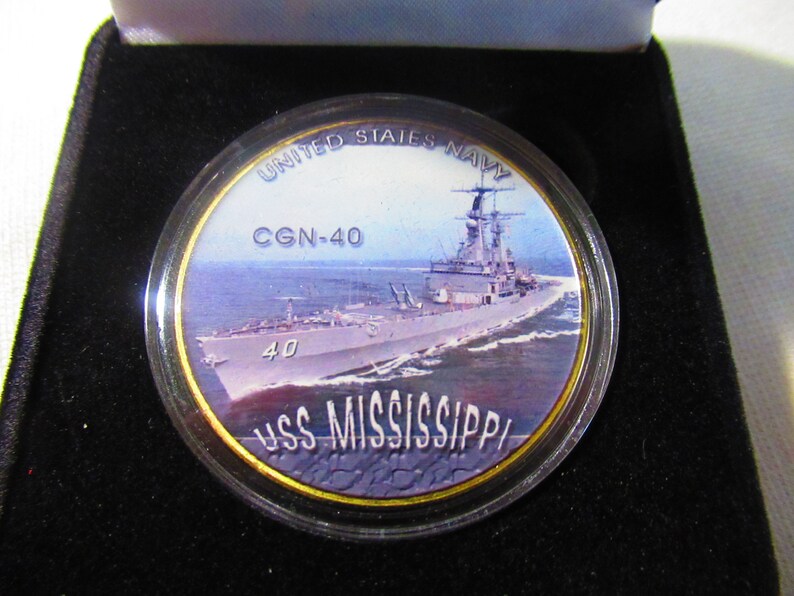 U S Navy USS MISSISSIPPI CGN-40 Challenge Coin - Etsy