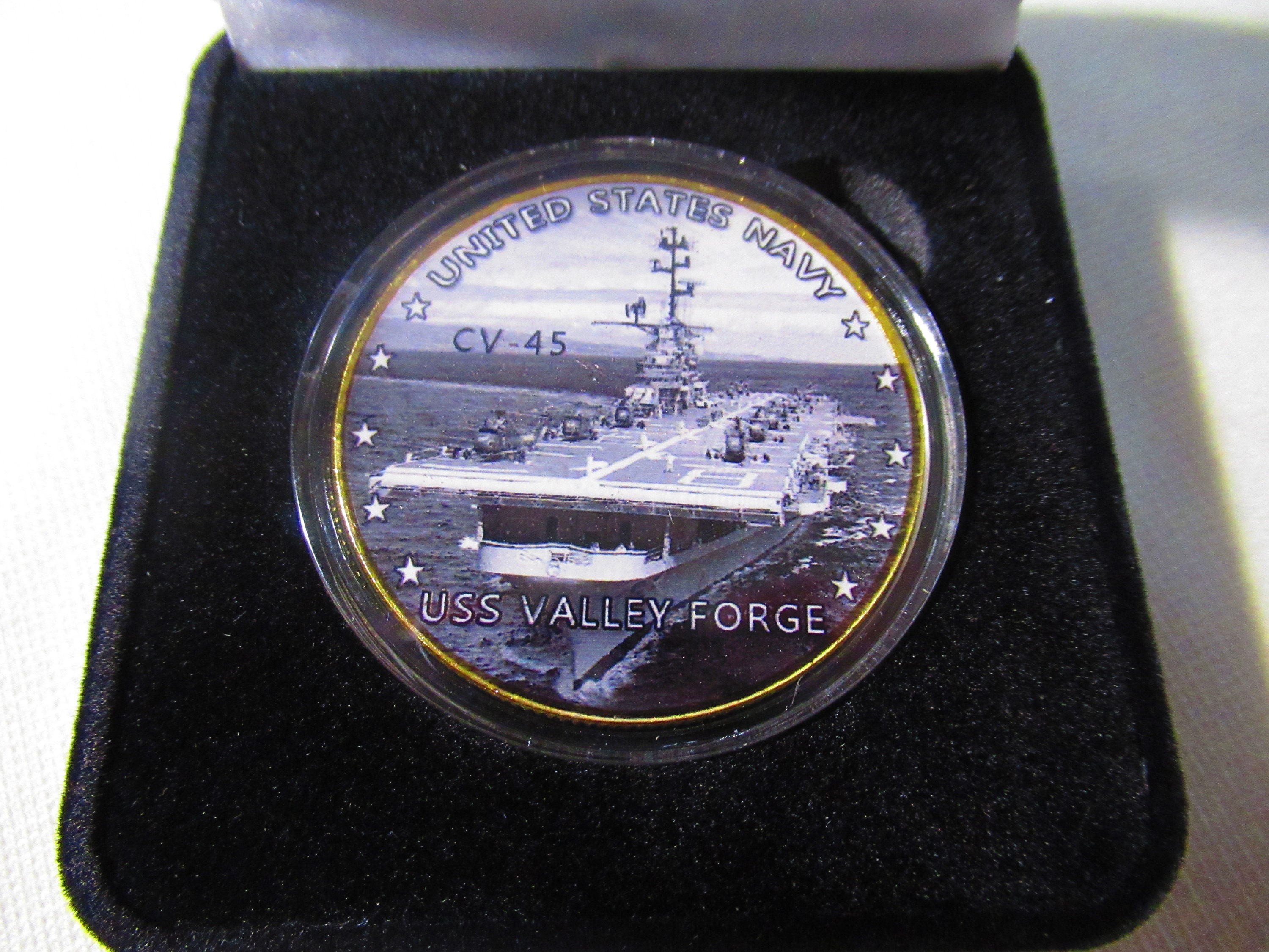U S Navy - USS Valley Forge CV-45 Challenge Coin - Etsy